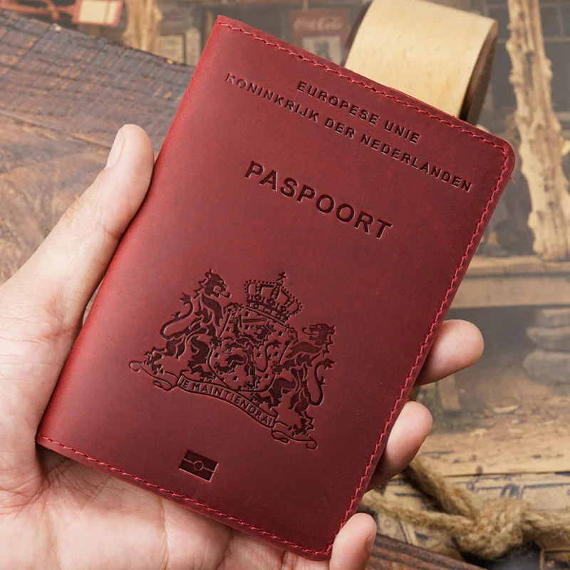 AIGUONIU-Genuine-Leather-Passport-Cover-for-Netherlands-Dutch-Credit ...