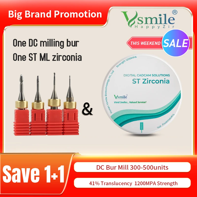 ST Multilayer Zirconia block 98 Vita16 ST-ML Zirconia Disc DC Coating ...