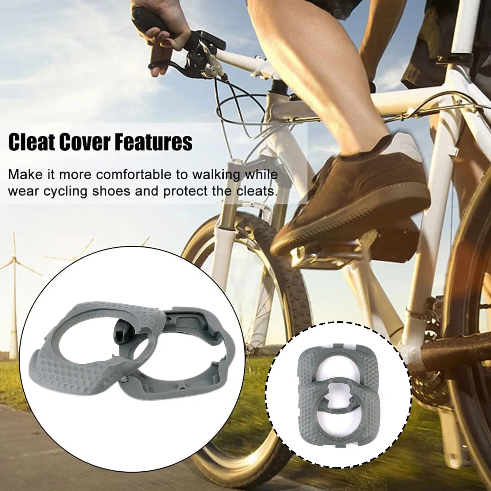Road-Bicycle-Anti-Slip-Lock-Pedal-For-Wahoo-Lock-Plate-Protective-Cover ...