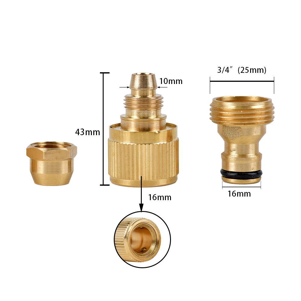 Pièce détachée arrosage,Kit de connecteurs rapides filetage 1-2 " 3-4" adaptateur en laiton ...