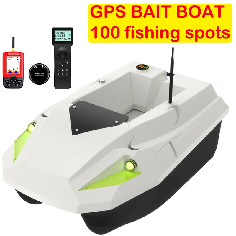 New 12V RC Bait Boat 500m Load 2kg Cruise Control One Click Nesting ...