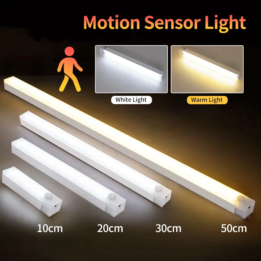 Rechargeable-PIR-Motion-Sensor-LED-Bar-Lights-Human-Infared-Induction-Night-Light-Portable ...