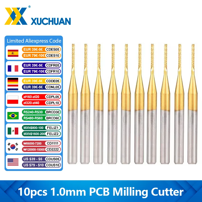 10pcs-0-5-3-175mm-Titanium-Coated-Carbide-PCB-Milling-Cutter-CNC-Router ...