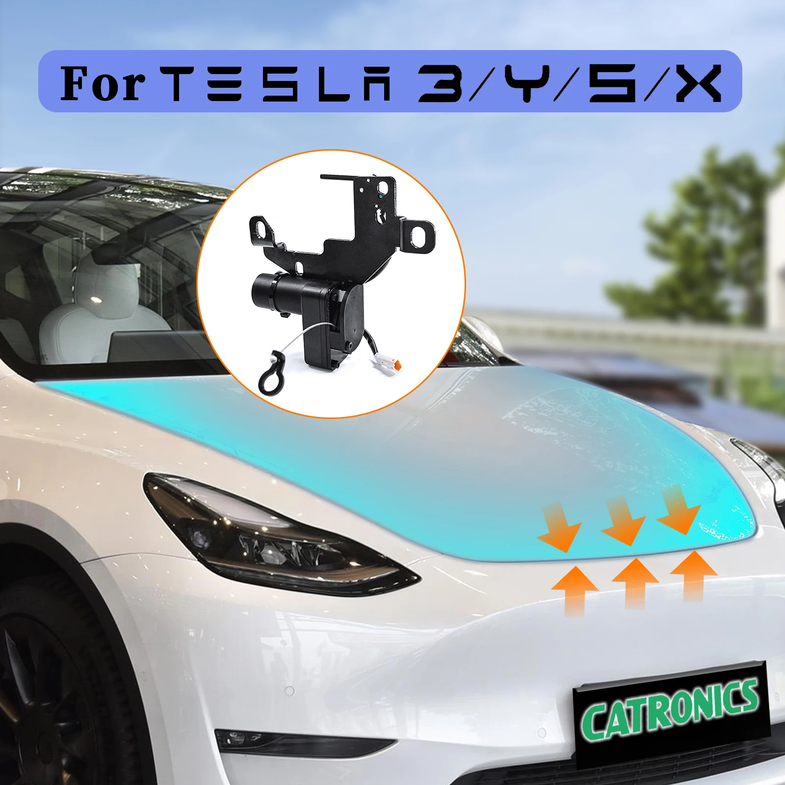 CATRONICS Front Spare Box Electric Lock Soft-closing for Tesla Model 3 ...
