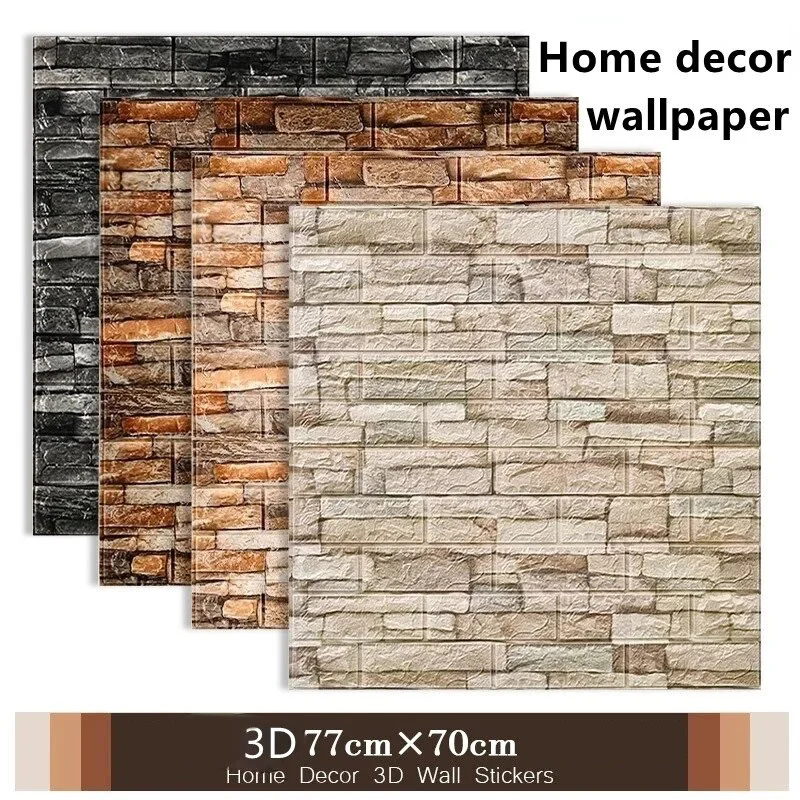 1-10pcs-70-77cm-Self-adhesive-Wallpaper-Stickers-Brick-Wall-Stickers ...