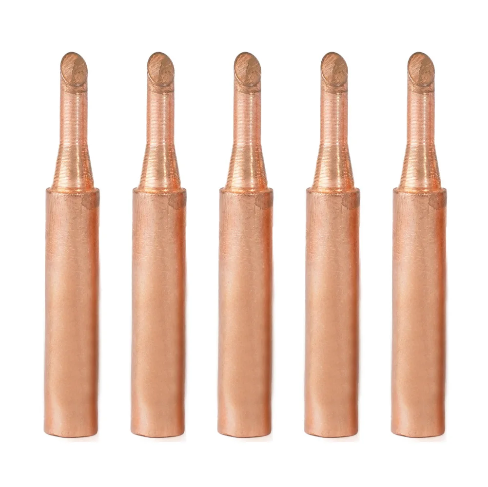 5pcs-900M-T-Copper-Soldering-Iron-Tips-Lead-Free-Welding-Solder-Tip ...