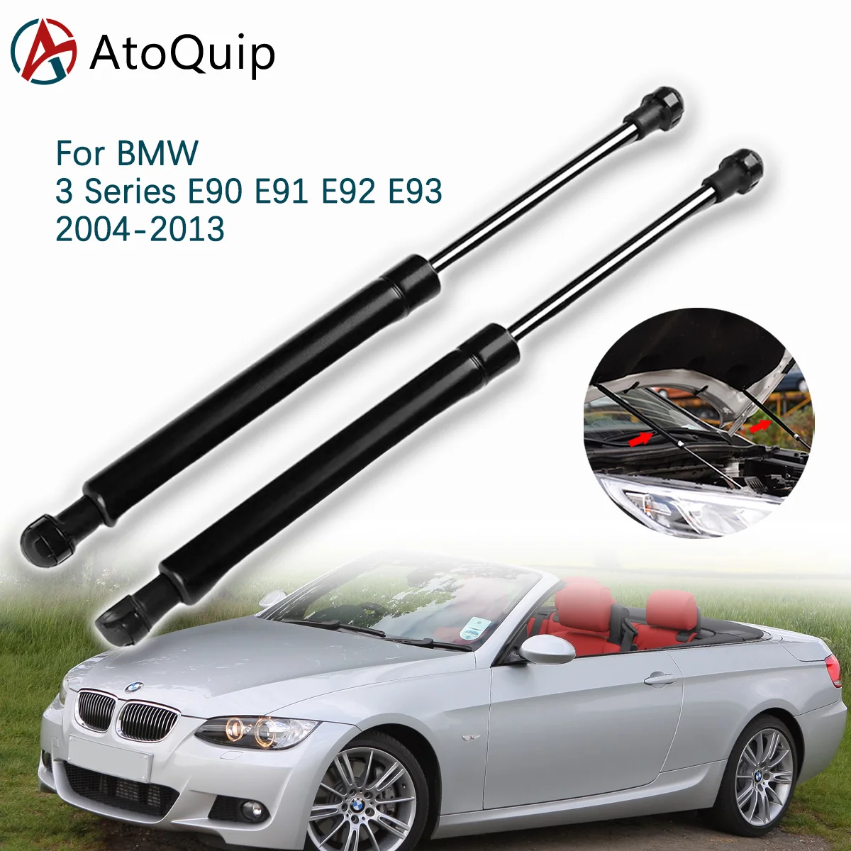 For BMW 3 Series E90 E91 E92 E93 Front Bonnet Hood Gas Struts Supports ...