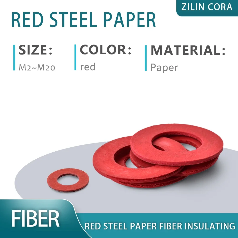 Red-Steel-Paper-Fiber-Insulating-Flat-Washer-Insulation-Plain-Gasket ...