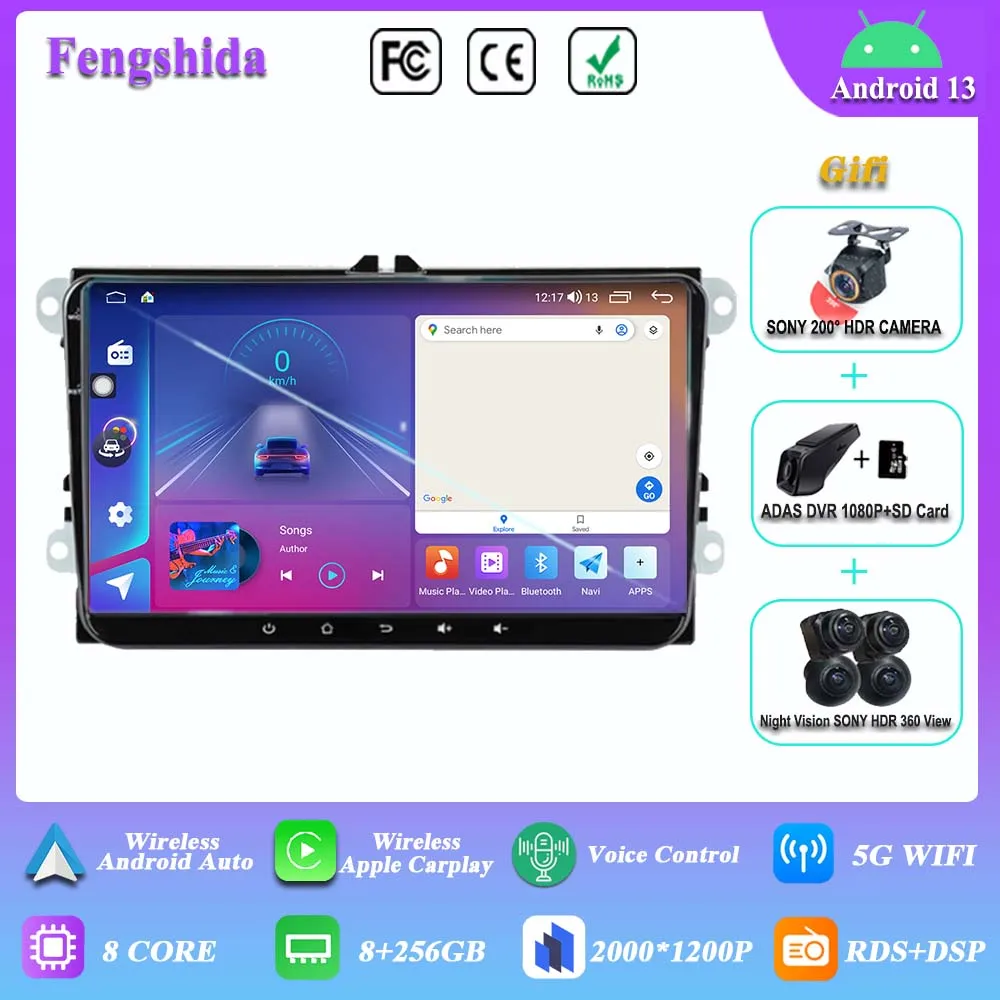 Android-For-VW-Passat-B6-T5-Amarok-Volkswagen-Skoda-Octavia-2seat-Leon ...