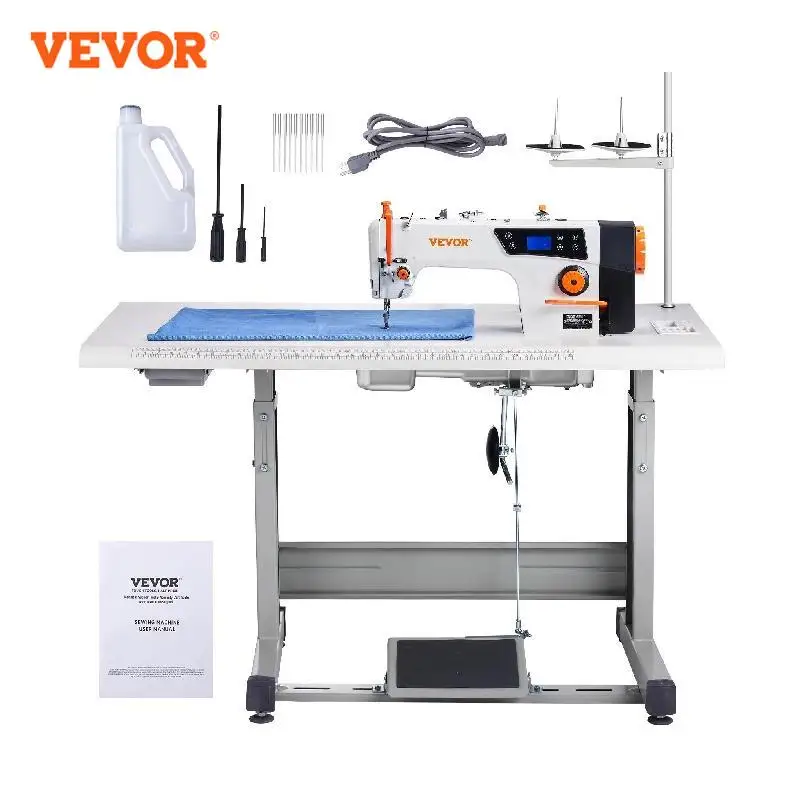 VEVOR-Industrial-Sewing-Machine-550W-Servo-Motor-and-Table-Stand-5000s ...