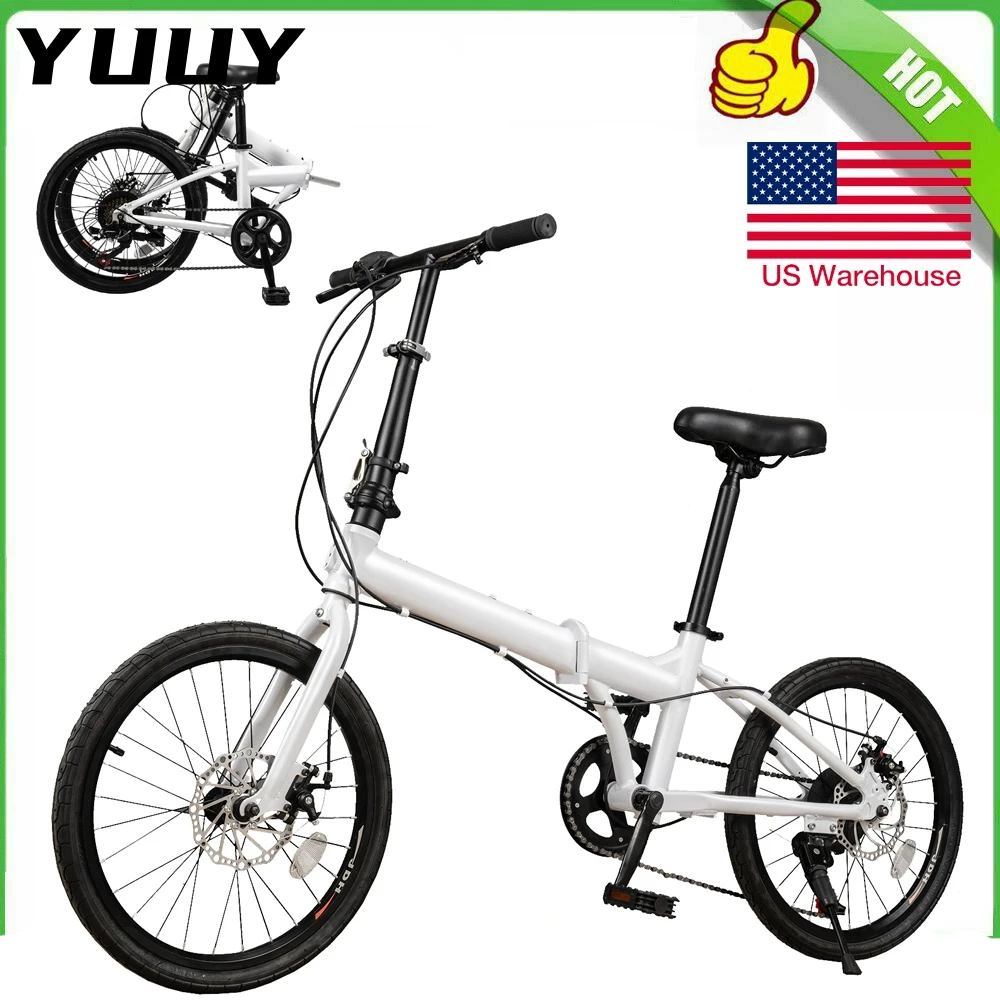 Folding-Bike-with-Disc-Brake-Portable-Light-Cycling-Adult-Students-Safe ...