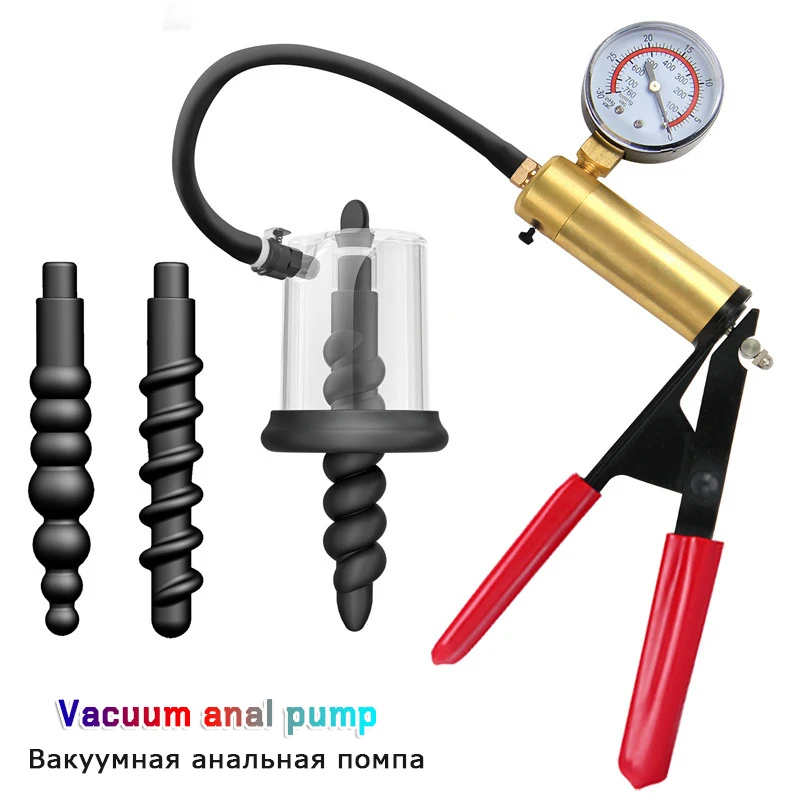 2023 new Manual Vacuum Anal Pump Prostate Massage Butt Plug Masturbator ...