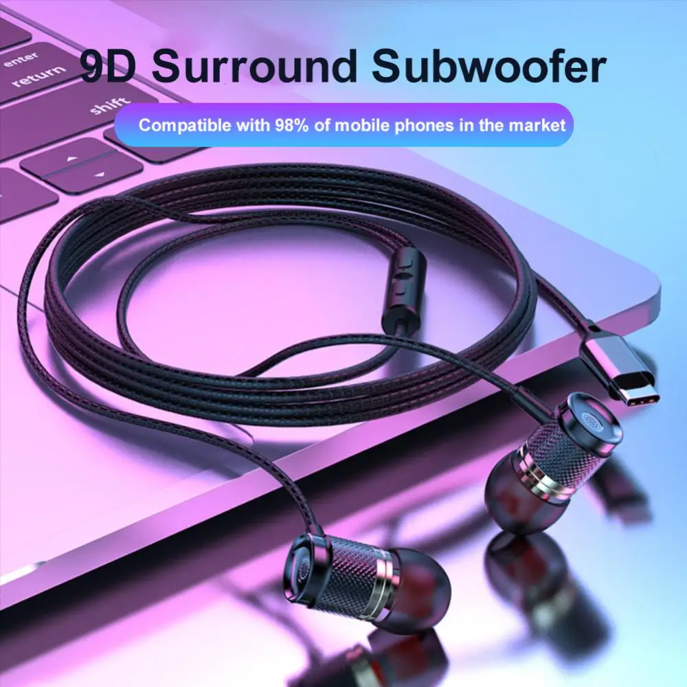 Wired-Headphones-DAC-Type-C-3-5mm-Headset-9D-Bass-Stereo-Earbuds-In-Ear ...