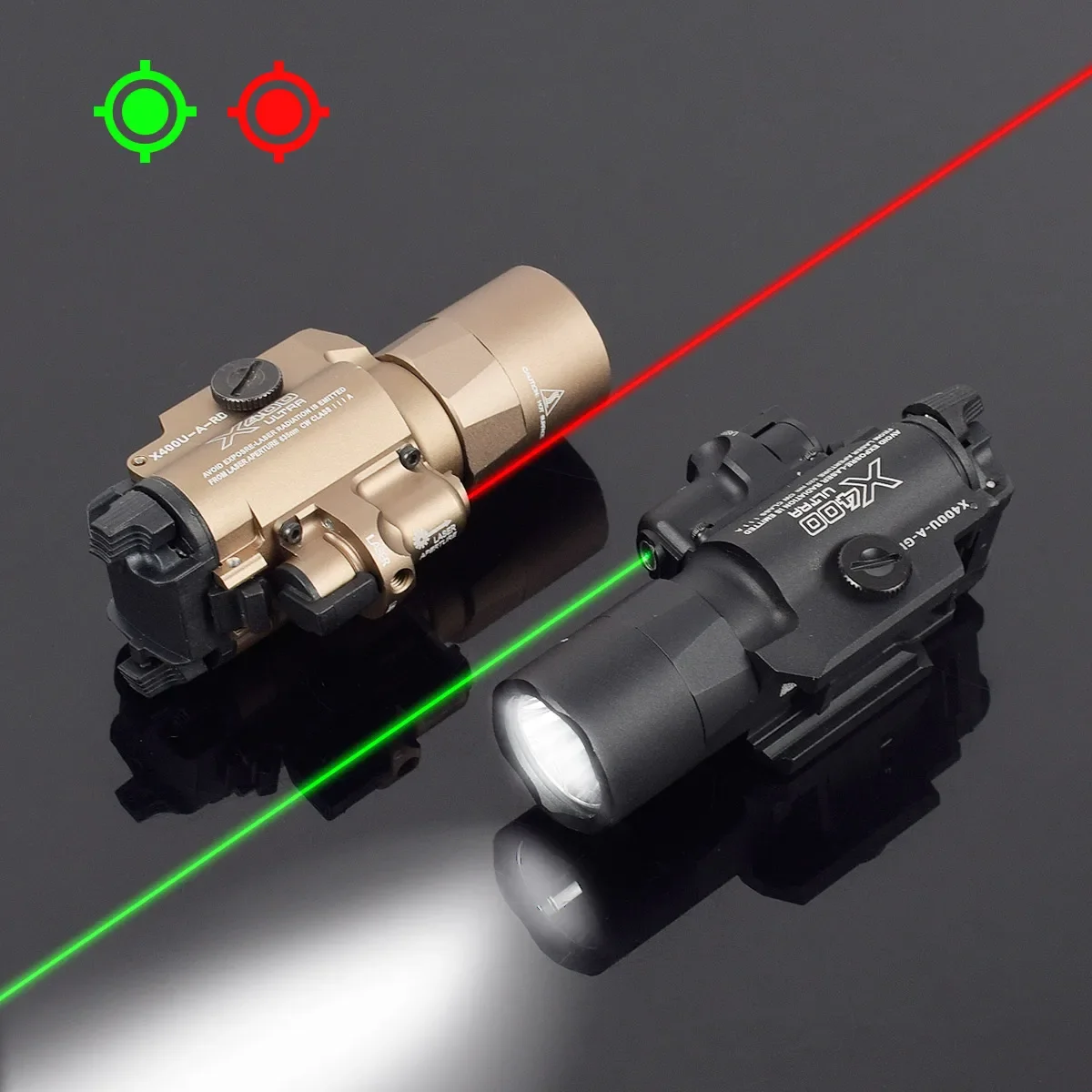 Tactical-Surefir-X400U-X400-Ultra-Flashlight-with-Red-Green-Laser ...