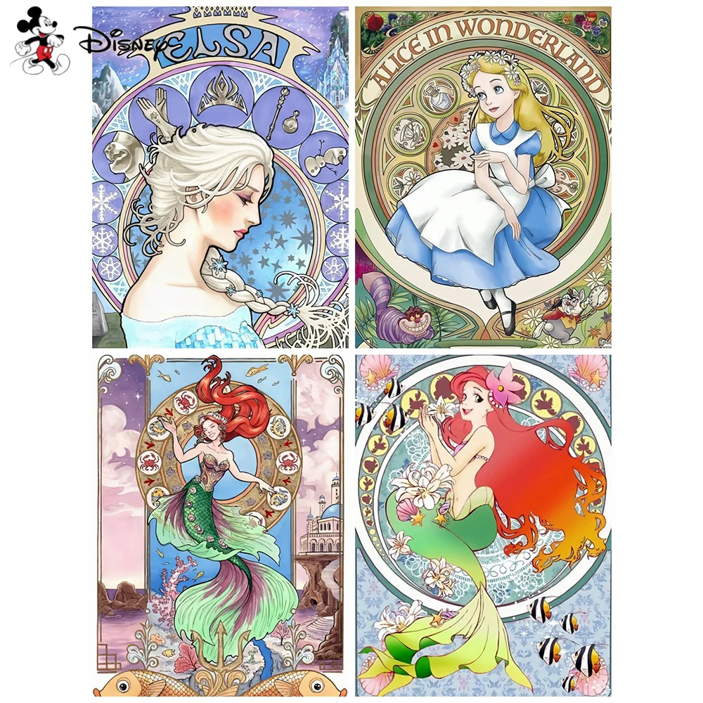 Disney-Diamond-Painting-Alice-The-Little-Mermaid-Embroidery-Princess ...