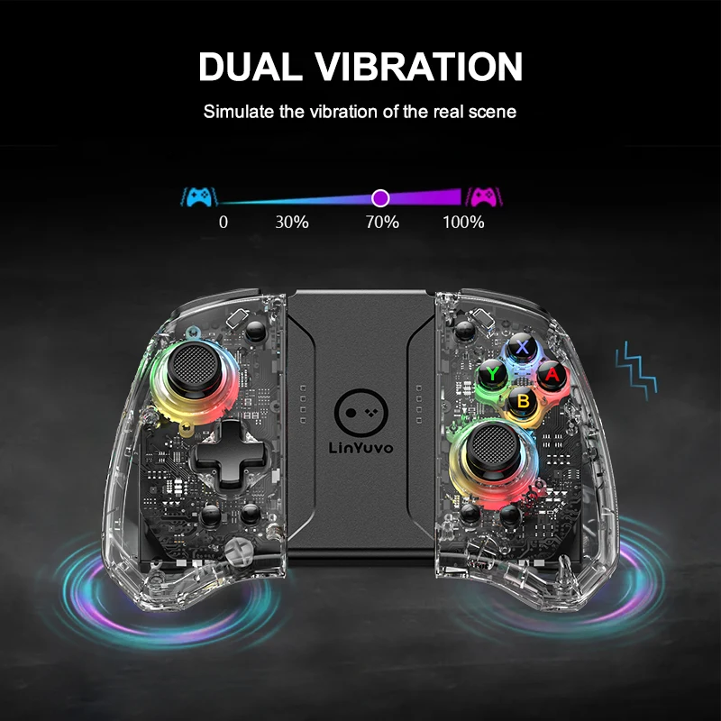 LinYuvo-mando inalámbrico KS41, Gamepad Wake Up 6 Axis Gyro Controller Hardware Ring gamepad ...