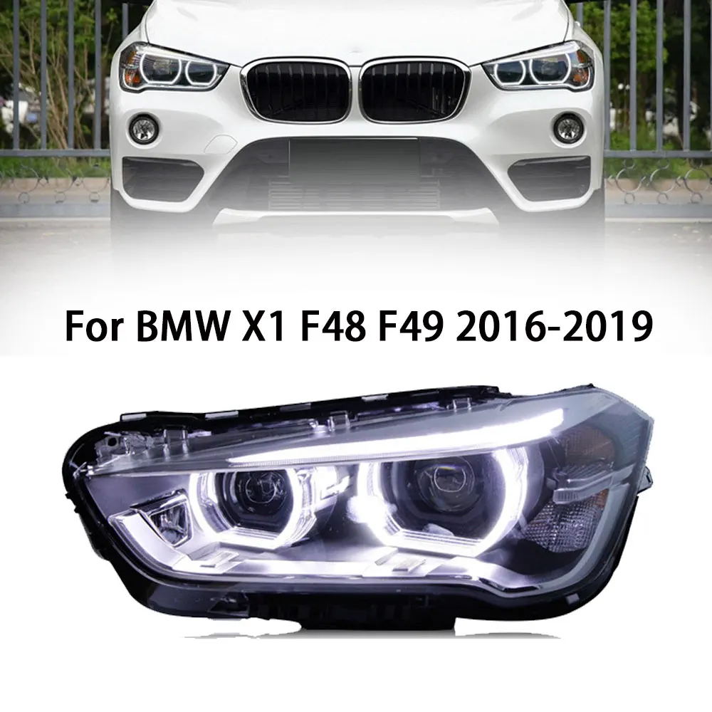 1-Pair-LED-Head-Light-Assemly-for-BMW-X1-F48-F49-2016-2019-Plug-and ...