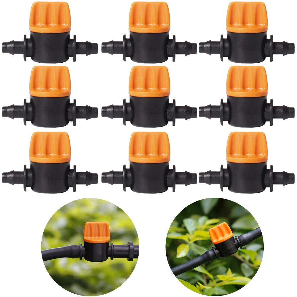 20-100pcs 1/4" Pipe Mini Valve 4/7mm Hose Controller Barbed Adapter ...