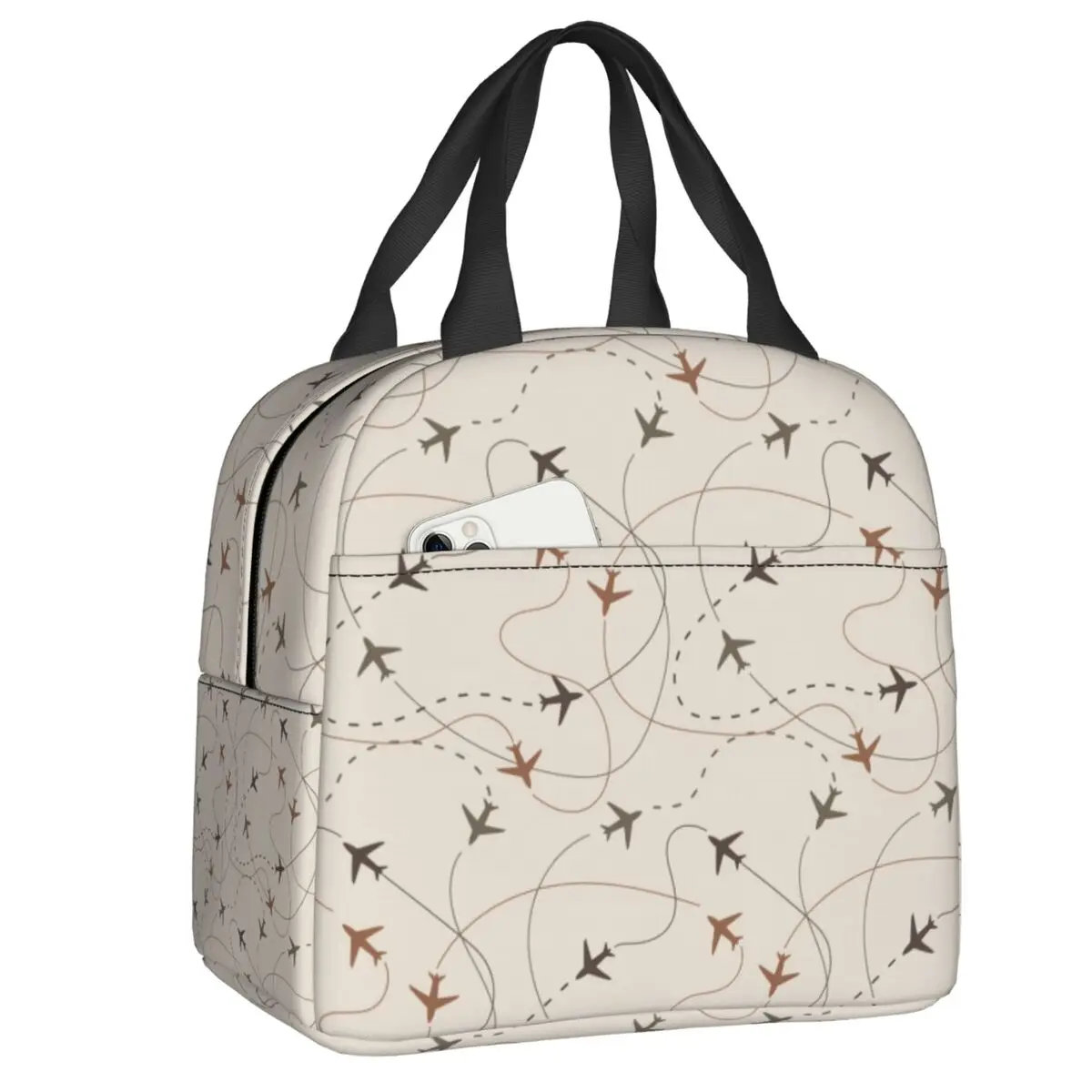 Custom Pilot Aircraft Night Flight Routes Insulated Lunch Bags Air ...