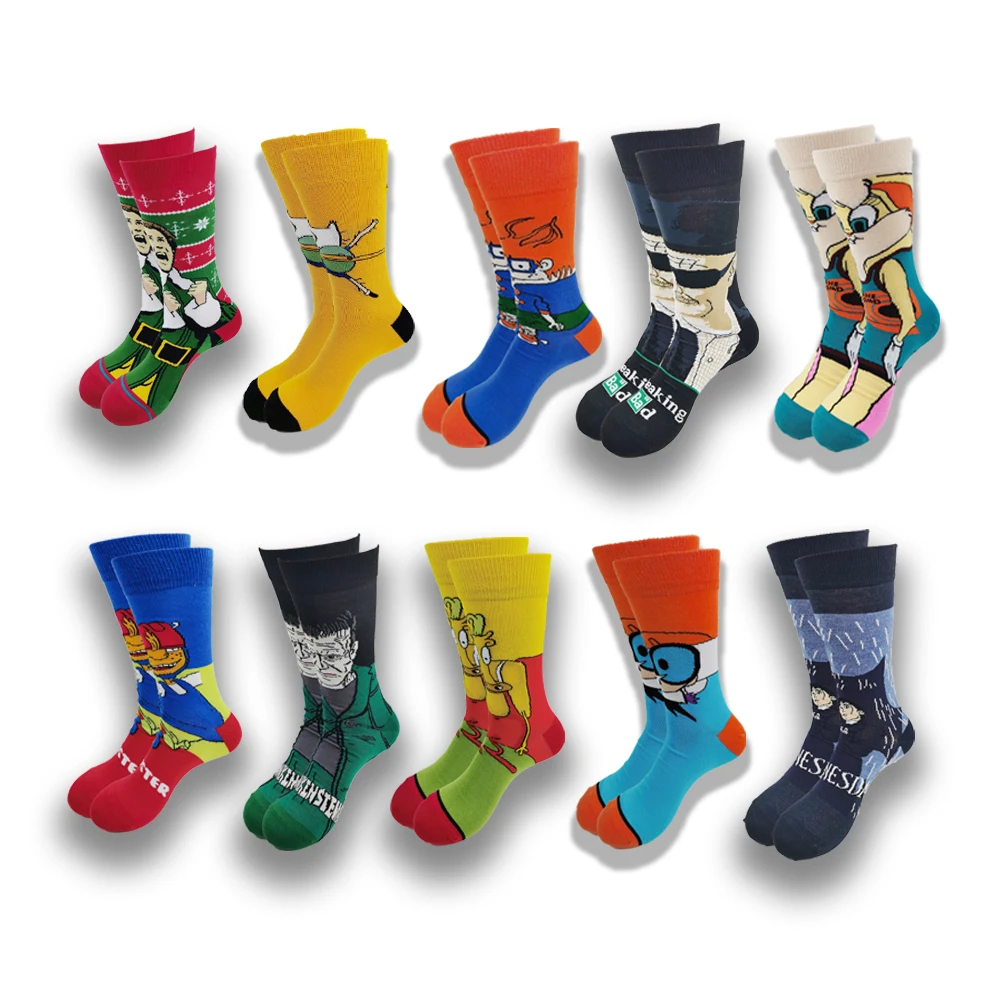 Spring-and-Autumn-Men-s-and-Women-s-Socks-Cartoon-Cartoon-Fashion-Funny ...