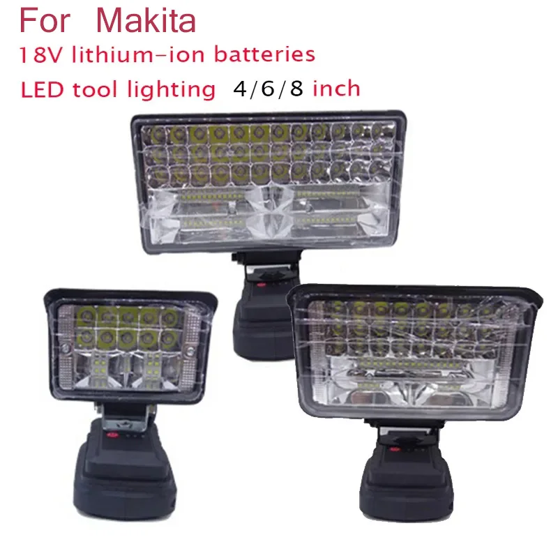 For-Makita-18V-Li-ion-Battery-LED-Work-Light-4-6-8-inch-Flashlight ...