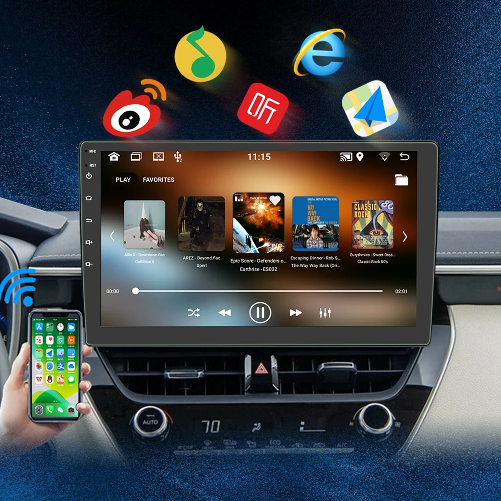 9 Polegada jogador do monitor do carro 2 din rádio do carro tela de toque mp5 jogador gps ...