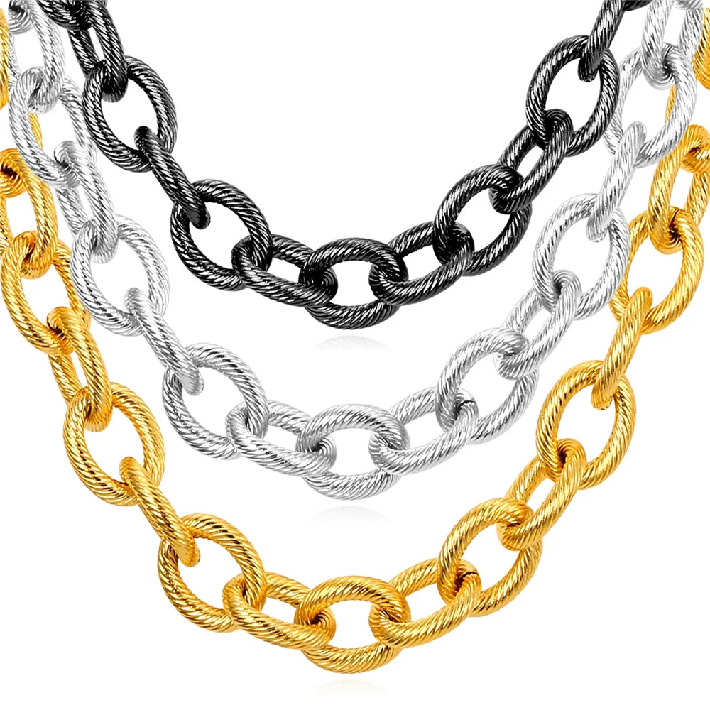 Collare Stainless Steel Chain For Men Necklace Gold/black Color ...