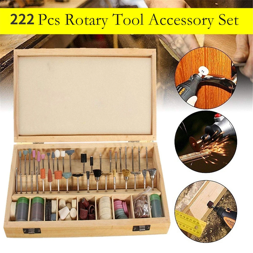 222pcs-Rotary-Tool-Woodworking-Polish-Cut-Sharpening-Drilling-Clean-Kit ...