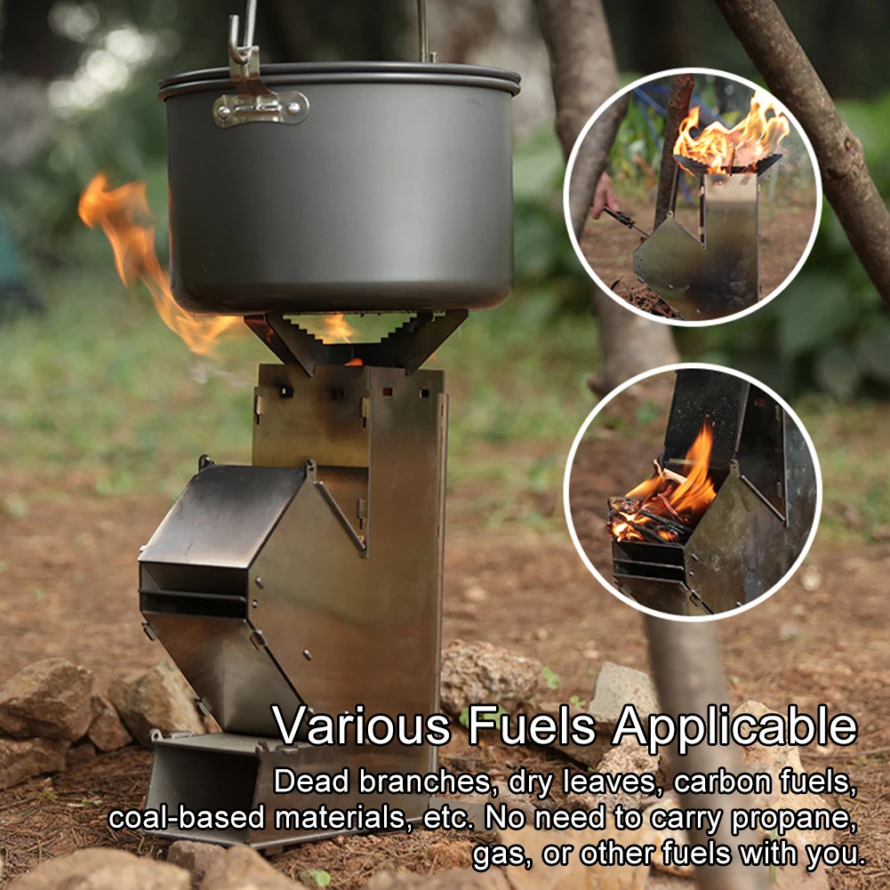Stainless-Steel-Foldable-Camping-Wood-Stove-Collapsible-Rocket-Firewood ...