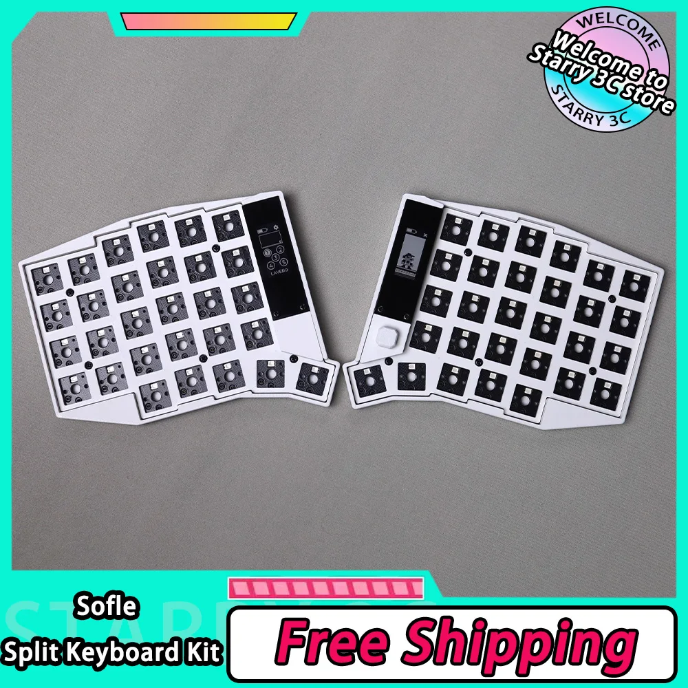 Sofle Low Profile Split Keyboard Kit Dual Mode Bluetooth Wireless Split ...