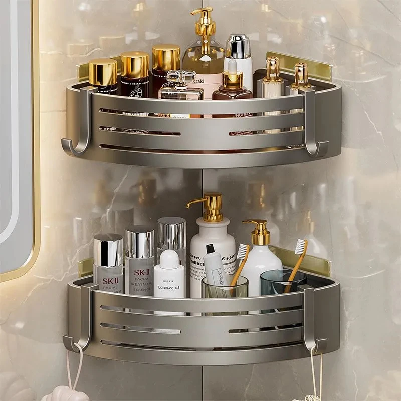 3PCS-Bathroom-Triangle-Shelf-Space-Aluminium-Wall-Corner-Wall-Mounted ...