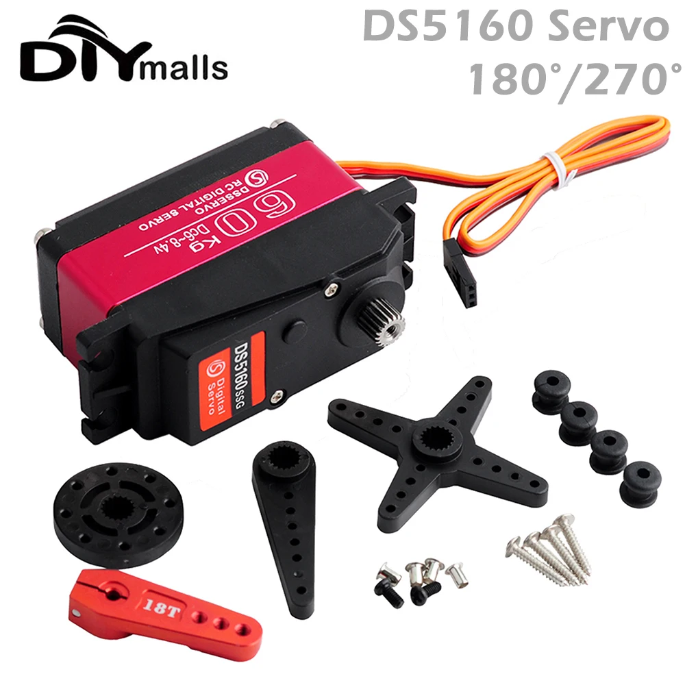 60Kg Servo DS5160 Digital Servo Waterproof servo High Torque 180 270 ...