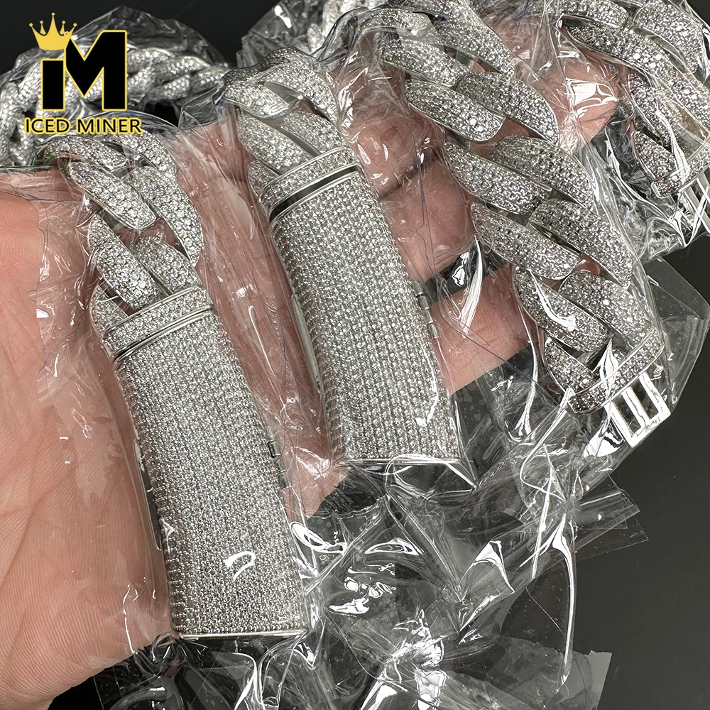 20mm-Long-Buckle-Bubble-Chain-Iced-Out-Cuban-Link-Necklaces-for-Men ...