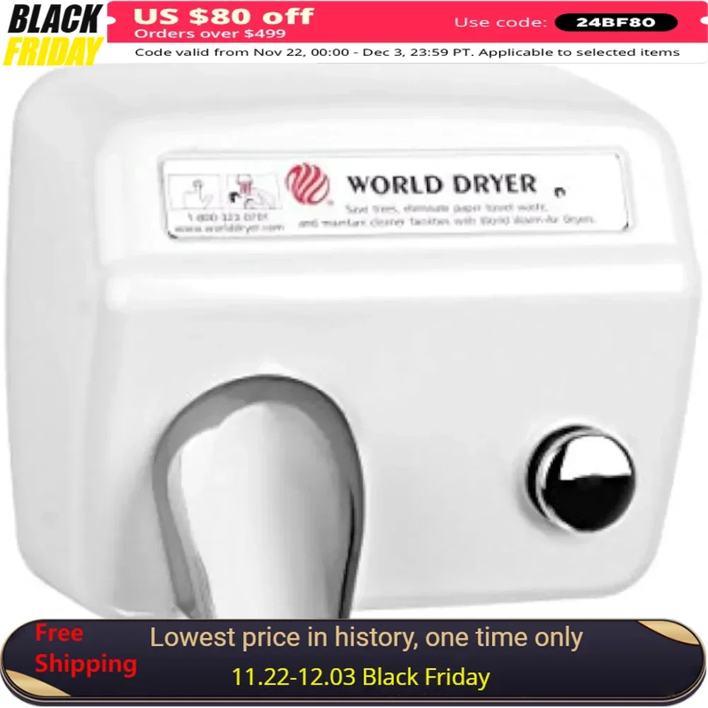 Model-A-Durable-Standard-Hand-Dryer-Push-Button-Finish-Steel-White ...