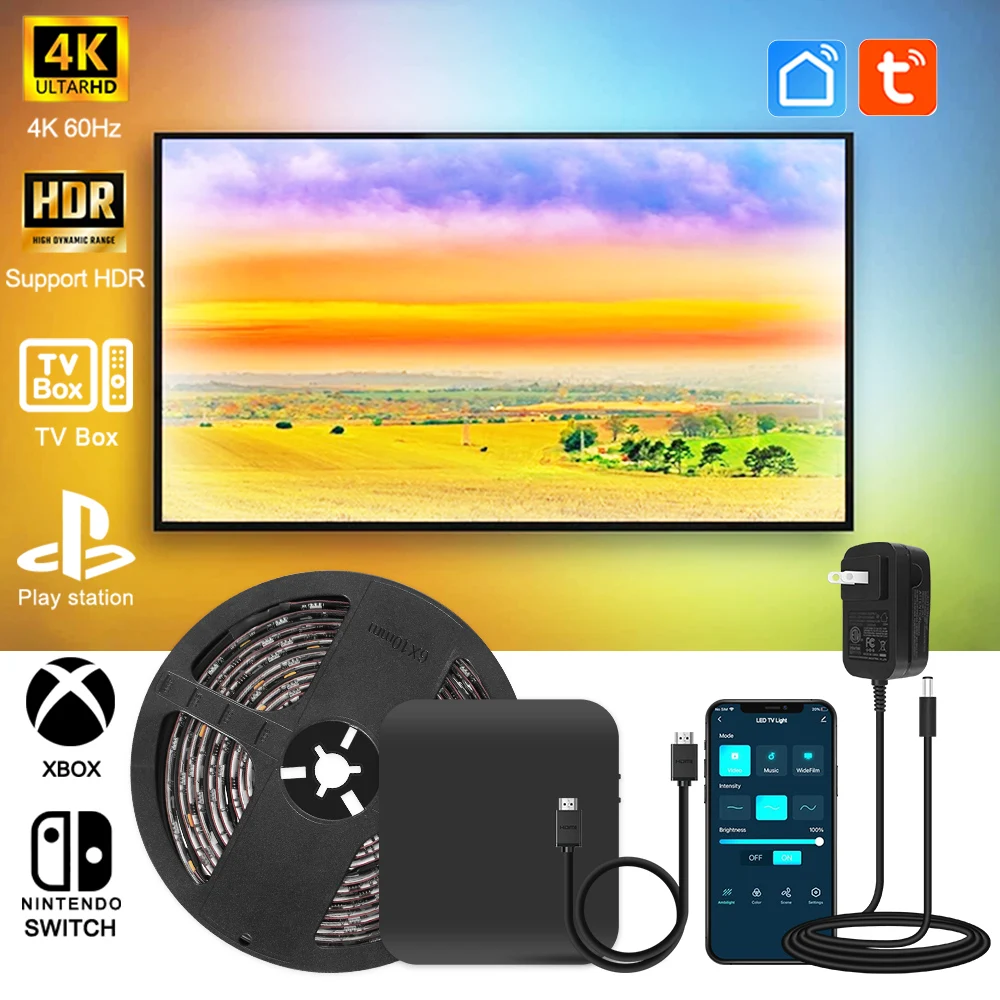 TV-PC-Synchronized-Backlight-HDMI-Sync-Led-Strip-Lights-Ambient ...