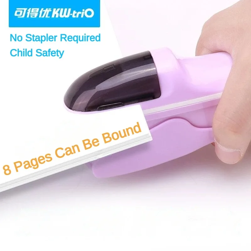 Stapleless-Stapler-Mini-Portable-Stapler-Safe-Paper-Stapling-Without ...