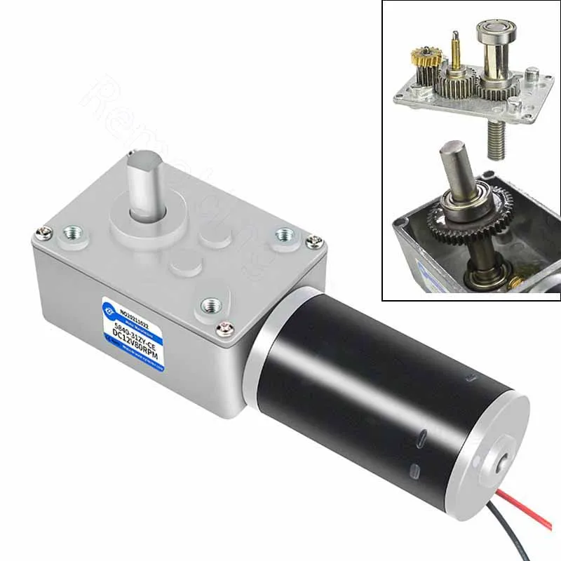 Motor de reducción de engranajes DC 12V 24V, 5 7 10 12 16 470RPM, reductor de engranajes de ...