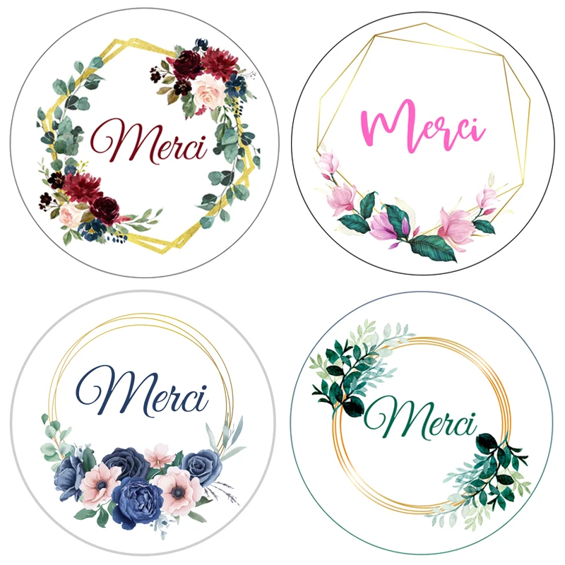 3-5-4-5cm-Merci-French-Thank-You-Wedding-Sticker-Small-Company ...