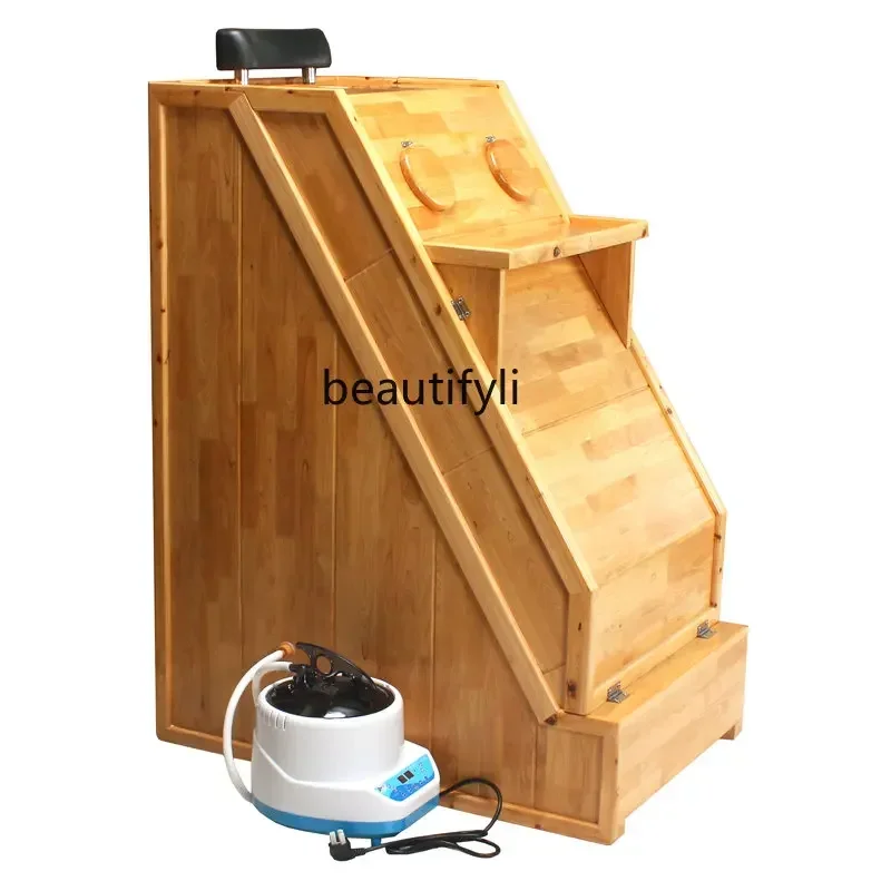 Household-Single-Sweat-Steaming-Wooden-Box-Wet-Body-Sweating-Wooden ...