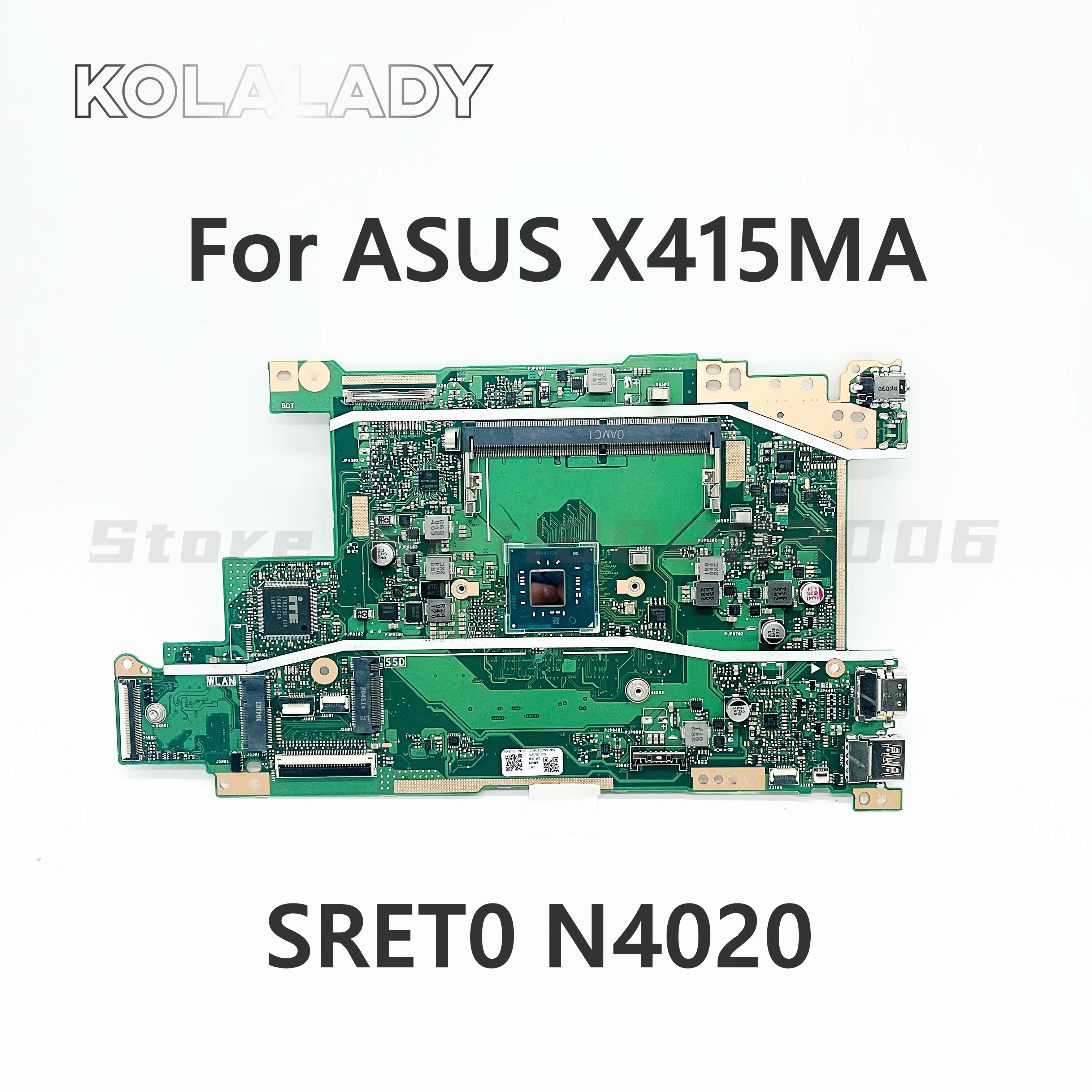 For ASUS X415MA X415 Laptop motherboard With SRET0 N4020 CPU R3.0 DDR4 ...