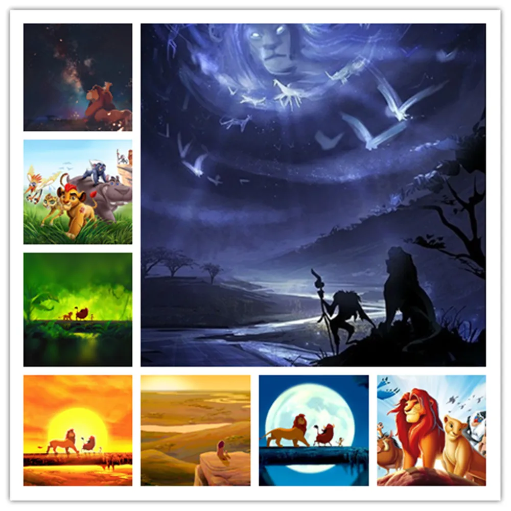 Disney-Cartoon-Lion-King-Simba-Wall-Art-Canvas-Painting-Nordic-Posters ...