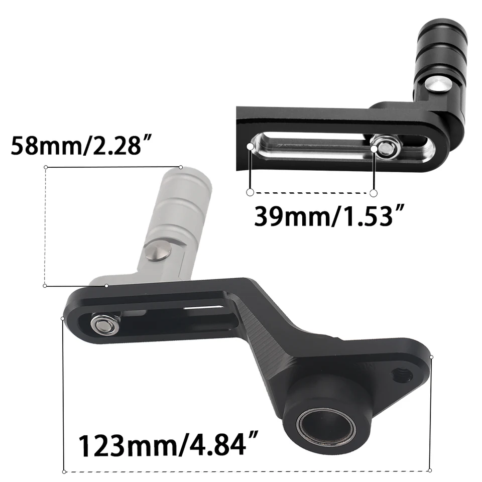 調整可能なオートバイギアレバー,シフトレバー,クイックギアロッド