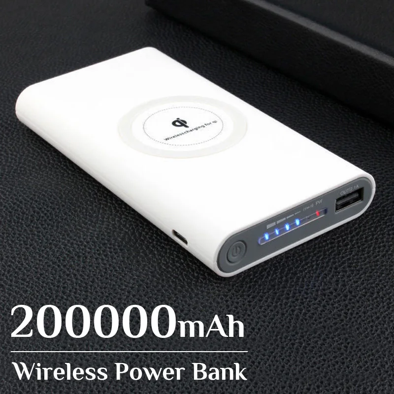 Free Shipping 200000mAh NEW Portable Wireless Power Bank Two-way Fast ...