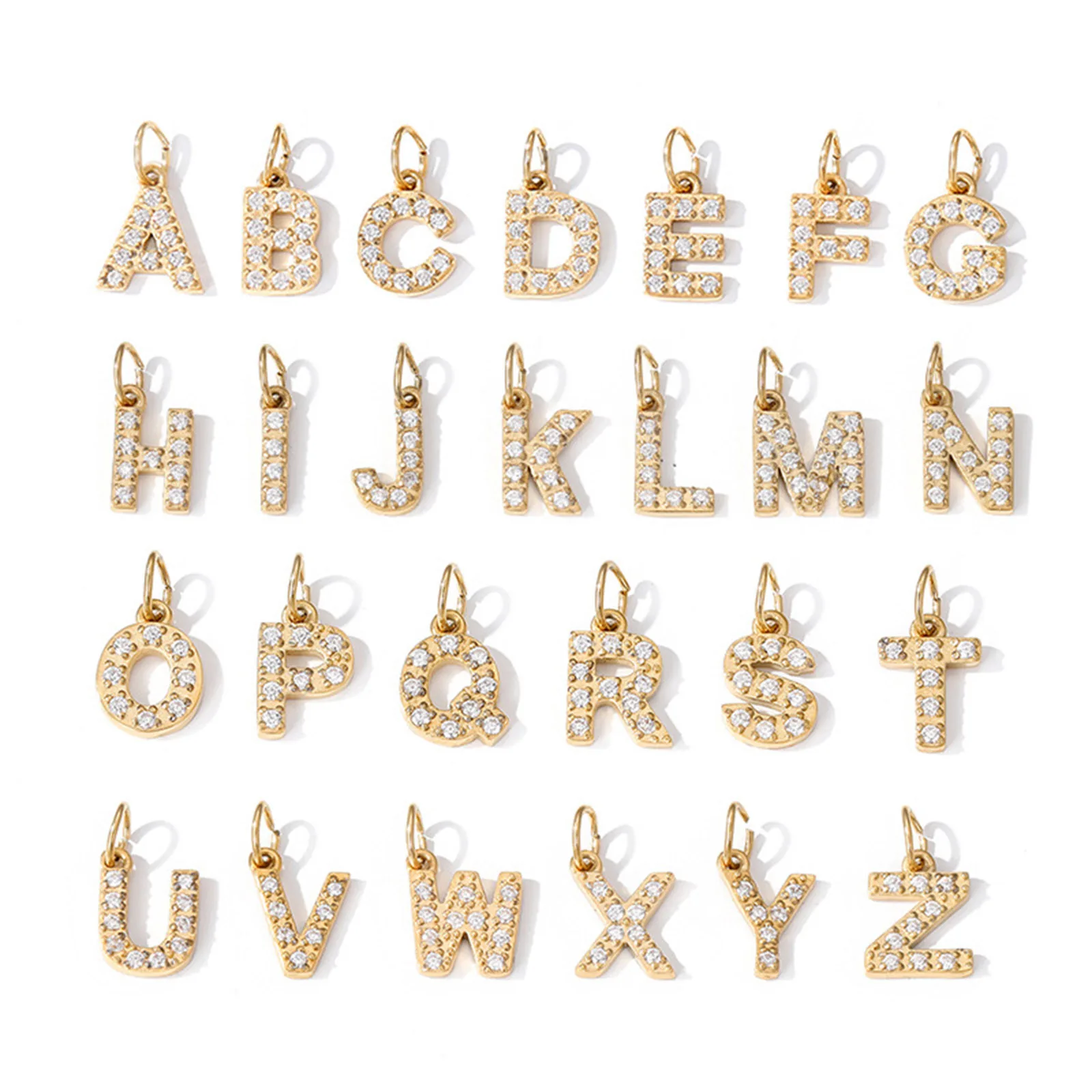 Dijes-de-A-Z-con-letra-may-scula-de-acero-inoxidable-304-colgante-de ...