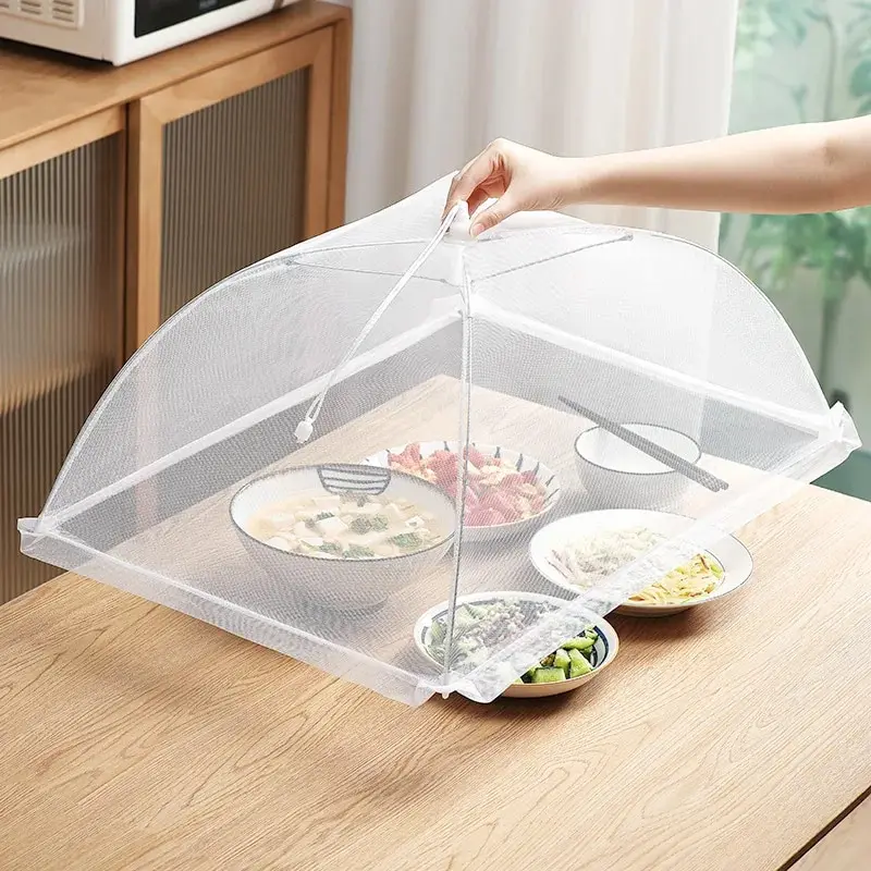 1pc-White-Square-Folding-Food-Cover-Outdoor-and-Indoor-Dust-proof-Anti ...