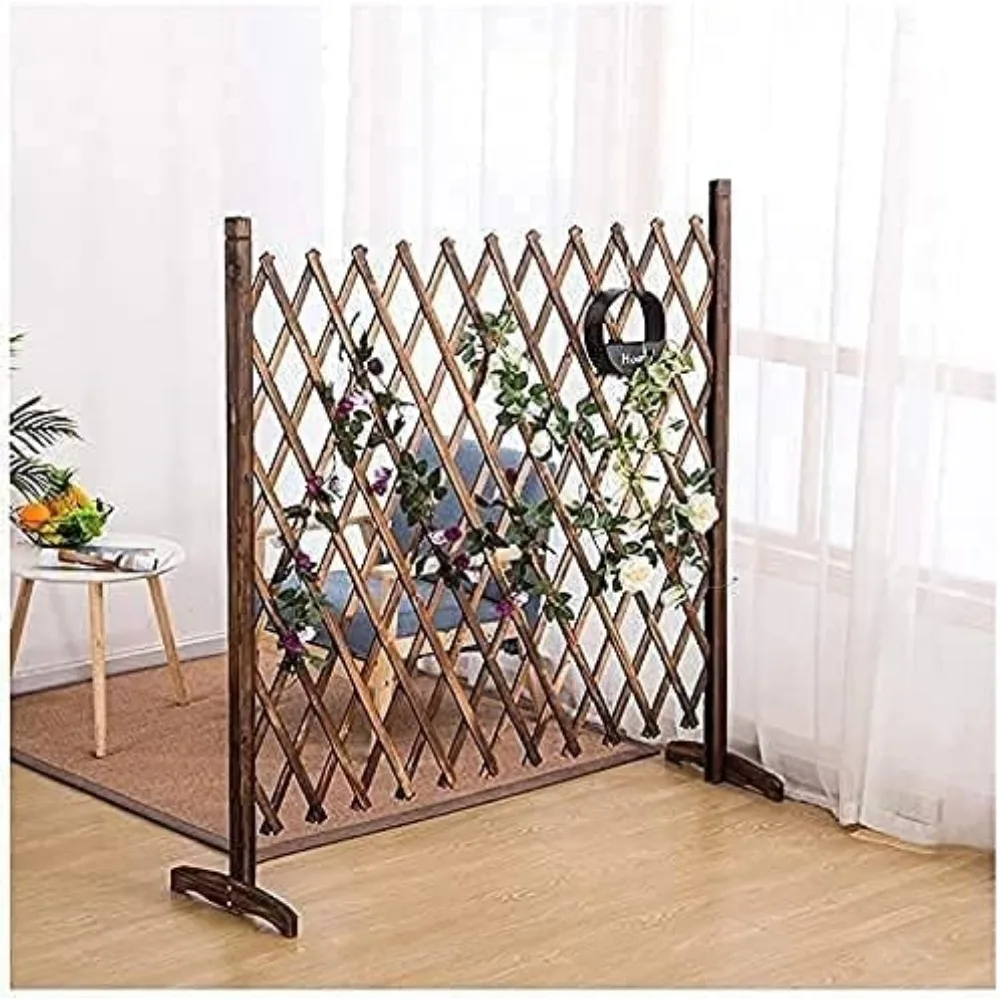 Freestanding Wooden Trellis Fence Expanding Freestanding Wooden Trellis ...