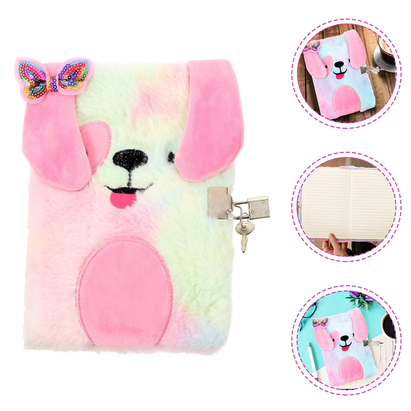 Notebook Boys Gifts Diary Girls Lockable Kids Diaries Plush Metal Ages ...
