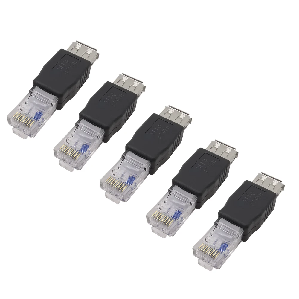 1-2-5Pcs-RJ45-Male-to-USB-2-0-AF-A-Female-Adapter-Ethernet-Converter ...