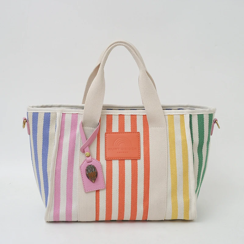 KURT-GEIGER-LONDON-New-Canvas-Tote-Bags-Outfit-Shoulder-Bag-Waterproof ...