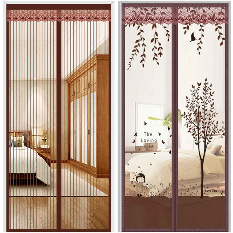 Summer-Printed-Magnetic-Door-Screen-Curtain-Anti-Mosquito-Fly-Insect ...